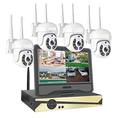 TWACAL CCTV-camerasystemen voor huisbeveiliging H.265 3MP HD Draadloos ...