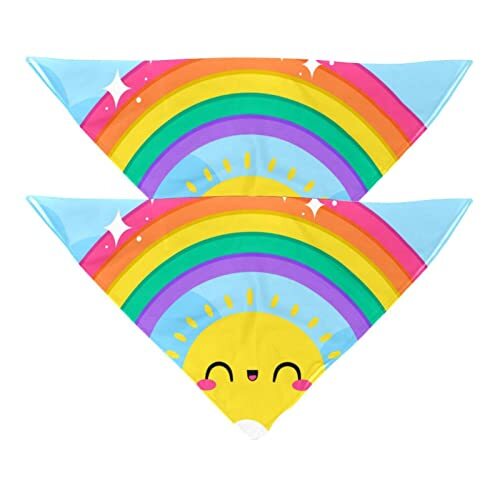 Affect Shop Regenboog Leuke 2 Pack Hond Bandana Omkeerbare & Wasbare ...