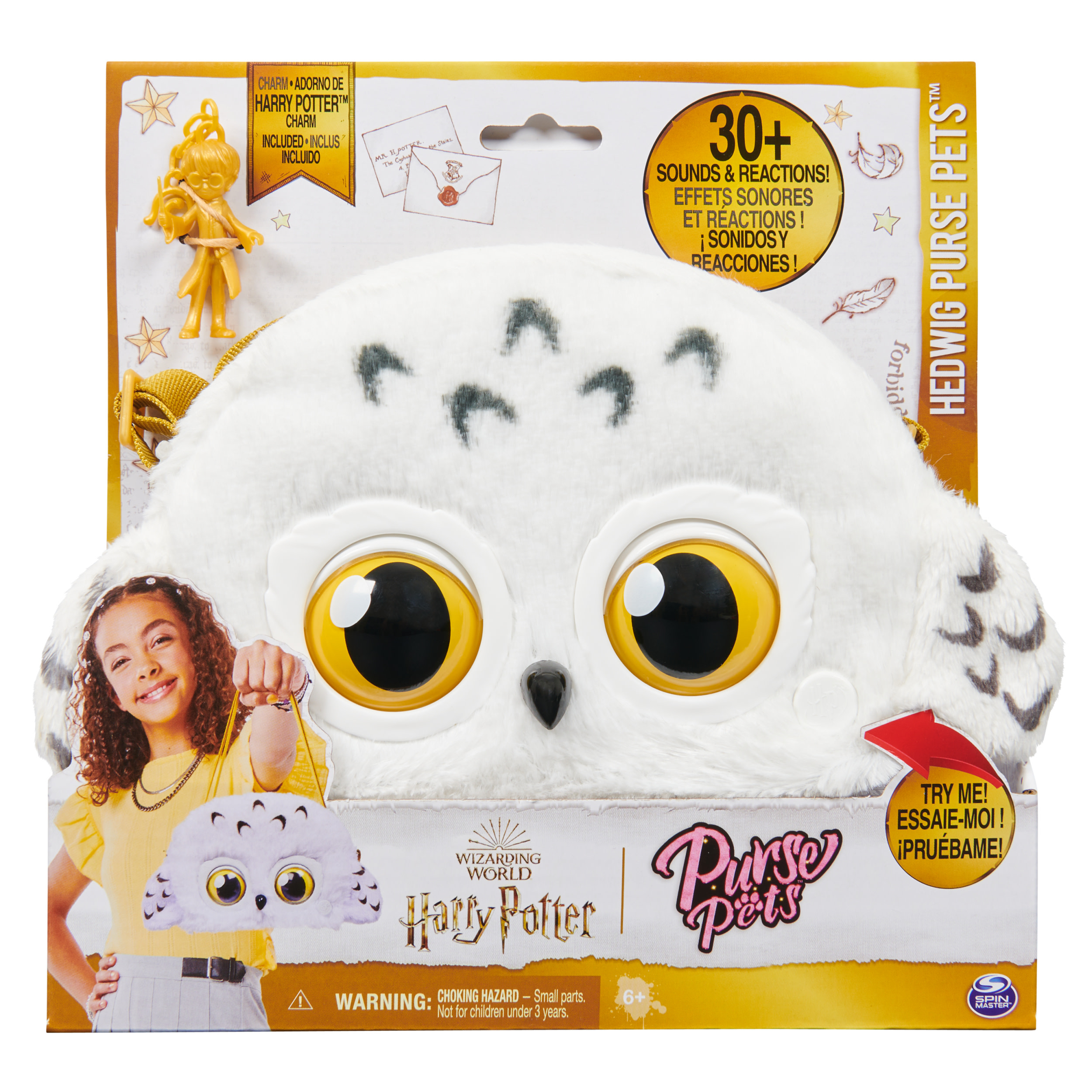 Spin Master Harry Potter - Hedwig Purse Pets interactieve dierenschoudertas met meer dan 30 ...