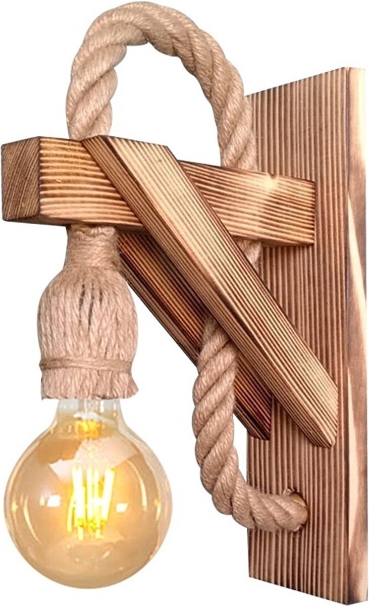 NS home SNS Home Industrial Living Wandlamp Binnen - Wandlamp met touw ...
