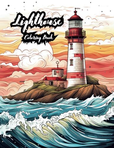 Independently published Lighthouse Coloring Book for Adults: Relaxing Scenes of Coastal Beacons ...