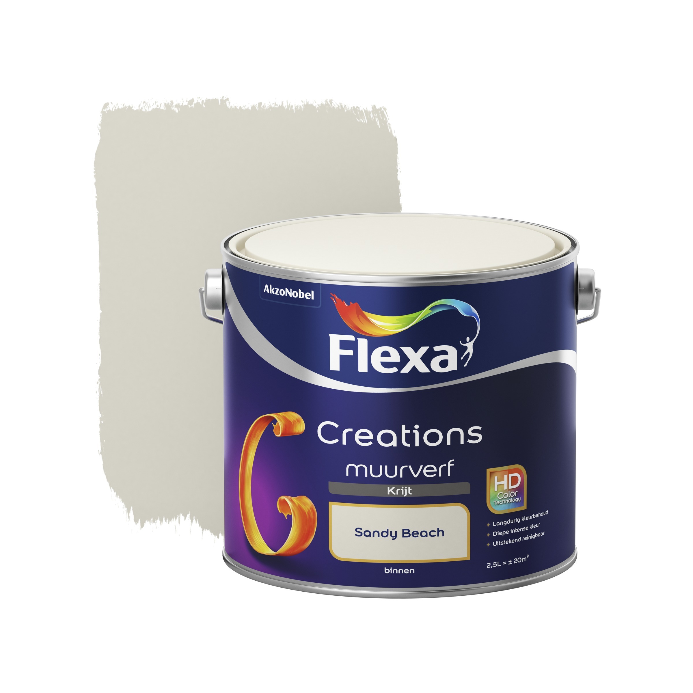 FLEXA Creations muurverf sandy beach krijt 2 5 liter Verf kopen ...