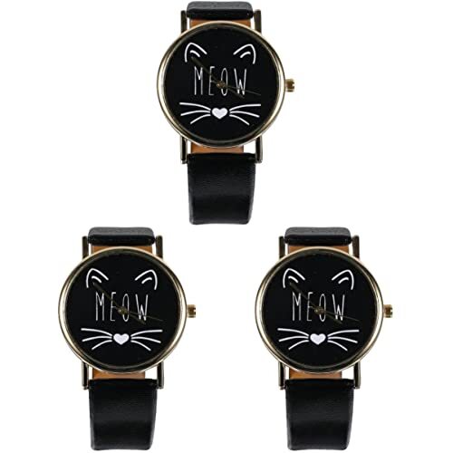 Gatuida 3 Stks Meisjes Gift Horloge Vrouwen Katon Horloge Quartz ...