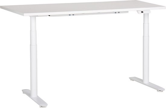DESTIN IV - Elektrisch Verstelbaar bureau - Wit - 160 cm - MDF Overig ...