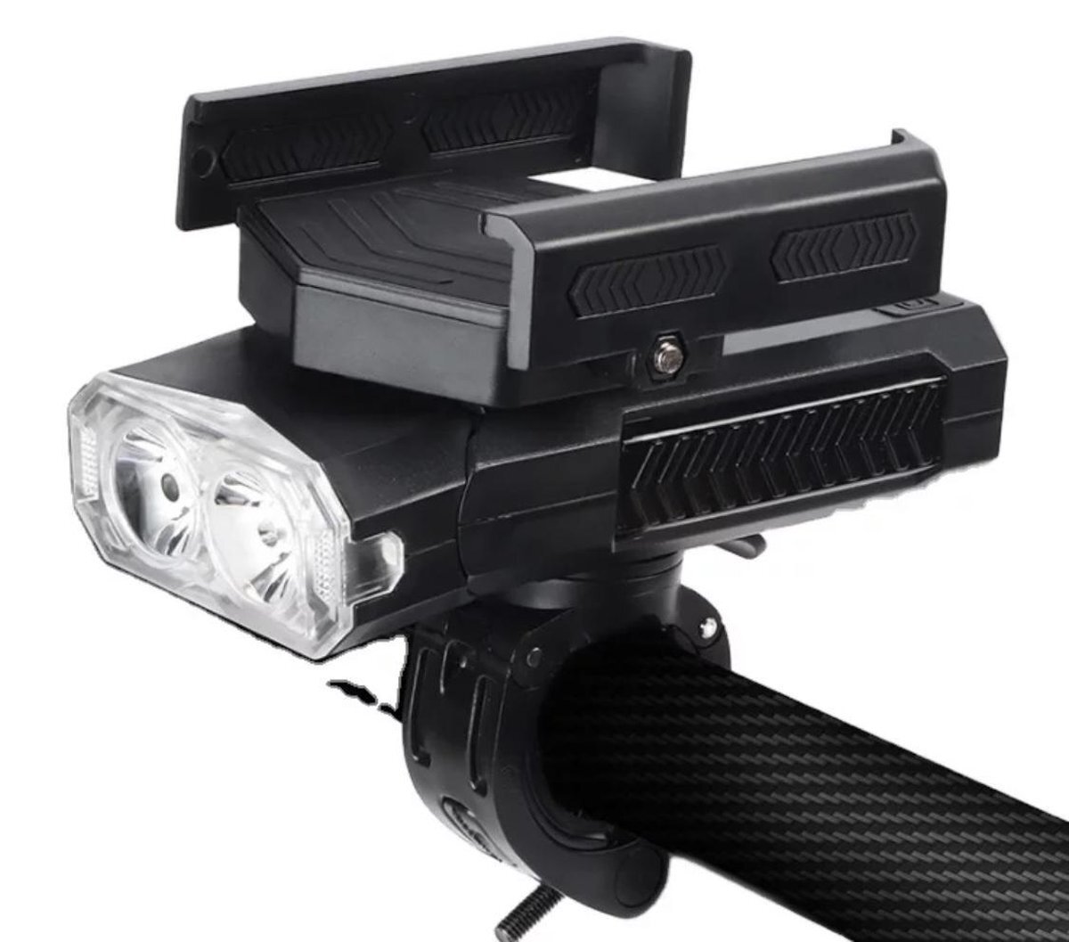 Masheka Fietsverlichting-Telefoonhouder fiets - Smartphone Telefoon houder-Oplaadbare400MLBike ...