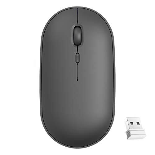 QIJIAYI Draadloze muis, 2.4G geruisloze oplaadbare muis met USB ...
