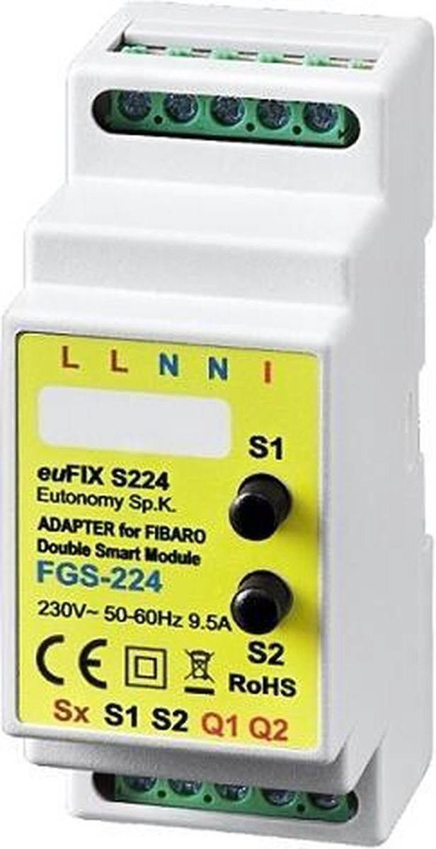 Eutonomy Dinrail behuizing Fgs-224 met pushbuttons | VERLICHTING | Wij ...