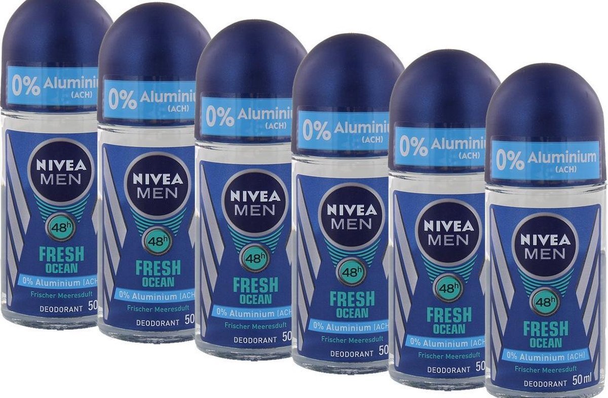 Nivea Men Deodorant Roller - Fresh Ocean - 6 x 50 ml - Voordeelverpakking | KNUTSELSPEELGOED ...