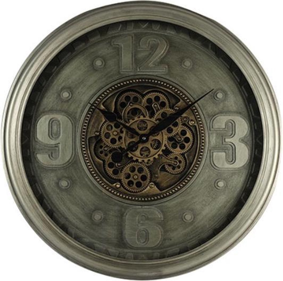 Decostar Klok - Wandklok - Tandwielen - Ø 71cm - Metaal - industrieel ...