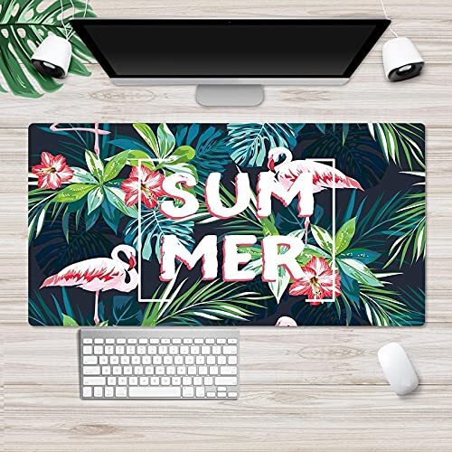 DHSBD Cartoon Plant Print Groot Formaat Muismat Genaaide Rand ...