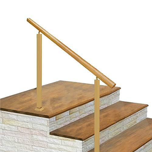 XOTAK Leuning voor traptreden, met verstelbare paal Smeedijzeren ...