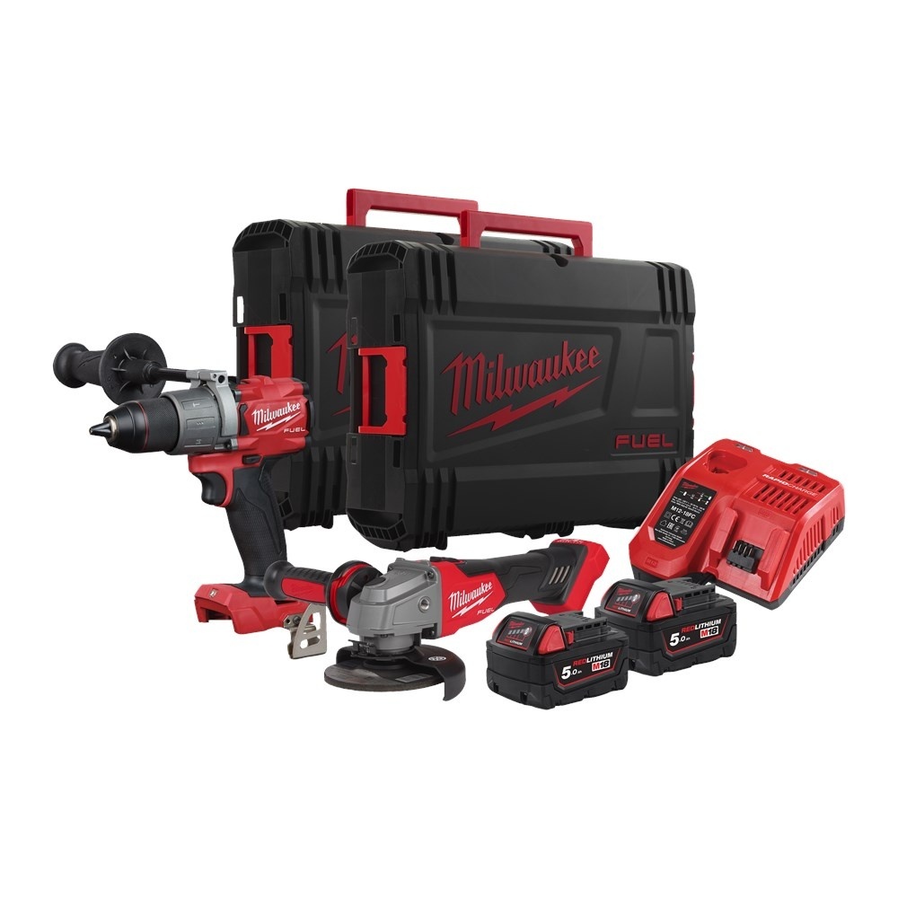 Milwaukee M18 FPP2AB2-502X Combiset FPD3 Slagboor en FSAG125X Haakse ...