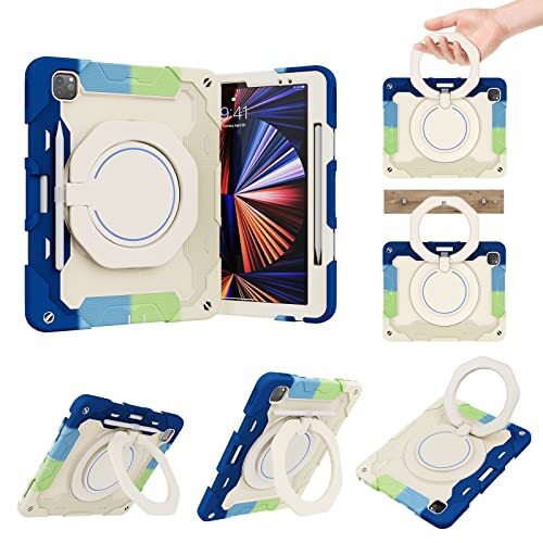 LVSHANG Kindercase for iPad Pro 12.9 2020/2021, 360 ° roteerbare ...