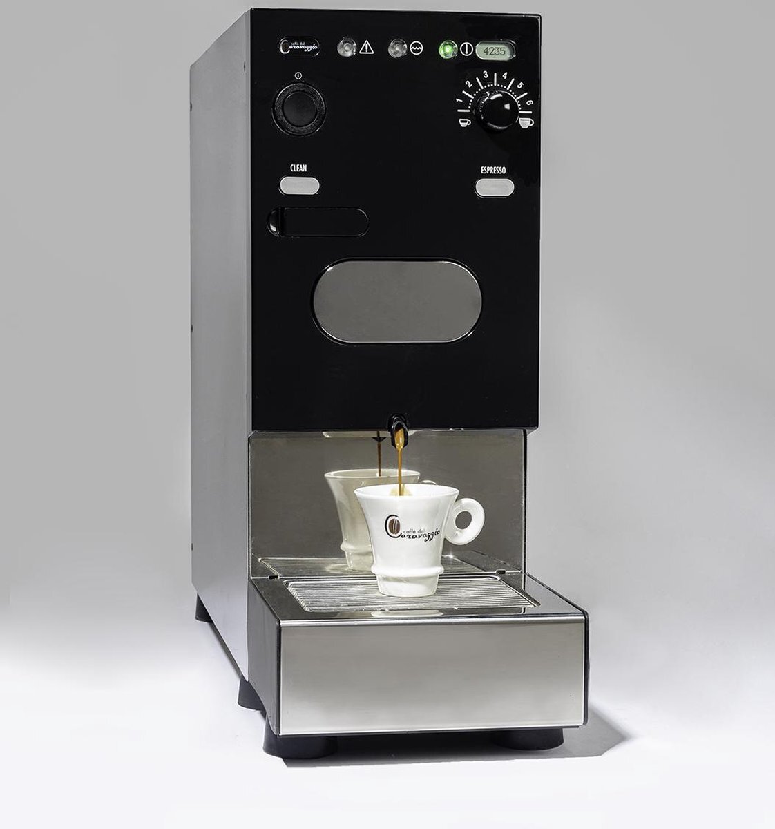 Caffè del Caravaggio Koffiemachine Ese serving zwart/chroom ...