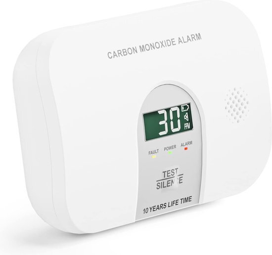 meross Koolmonoxide Detector/Alarm, LCD Digitaal Display CO Alarm met 2 ...