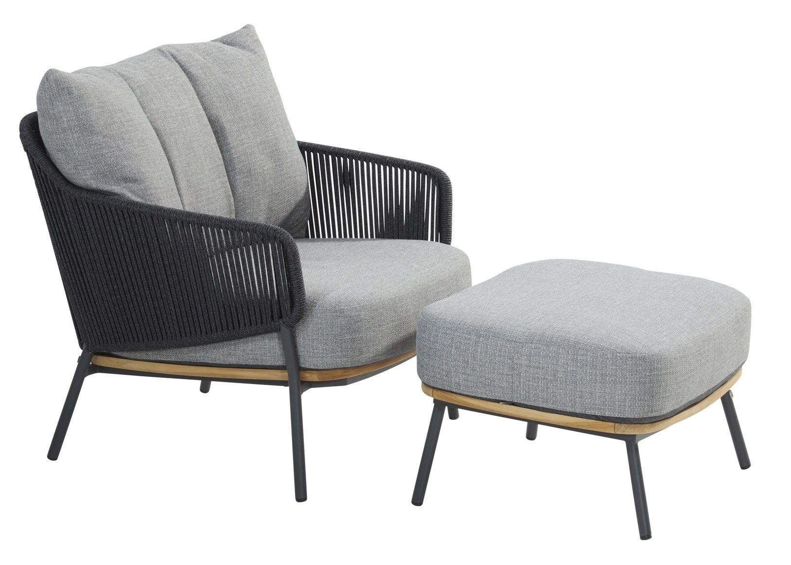 4 Seasons Outdoor Outdoor Ravello loungestoel - donker grijs Tuinstoel ...
