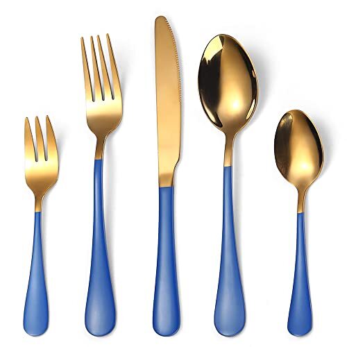 BELOF Servies goud zilverwerk 20-delige roestvrijstalen bestekset ...
