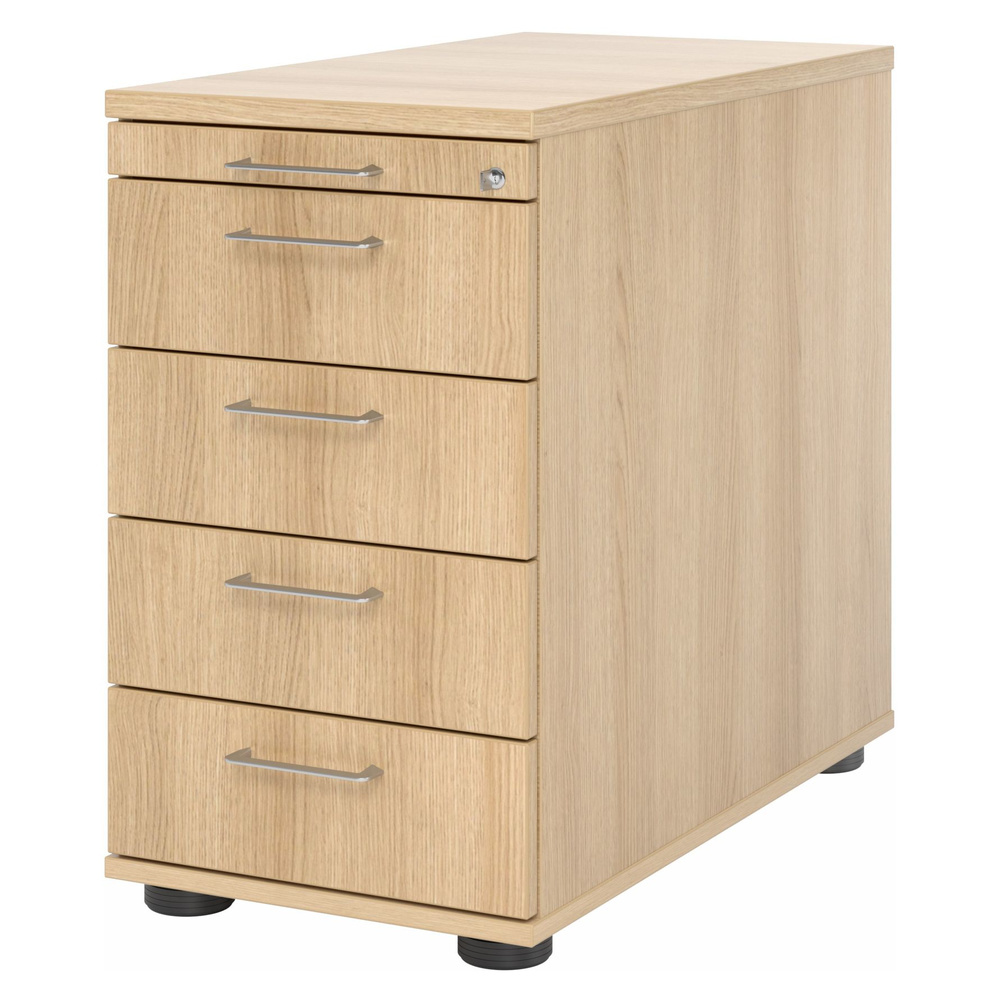 hjh OFFICE PRO SIGNA SC50 BS - Rolcontainer met 4 lades Hout Eiken ...