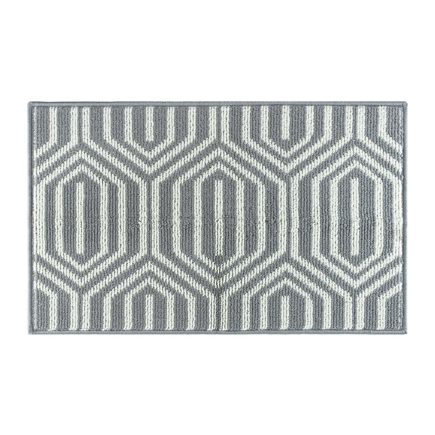 QUVIO Deurmat - Retro - Grijs - Wit - Voor binnen - Vloerkleed ...