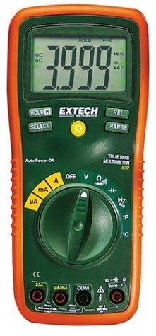 EXTECH EX430A Professionele multimeter met True RMS en 11 functies Meet ...