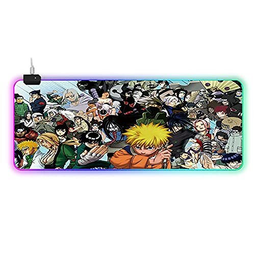 DJFH Groot RGB Gaming Mouse Pad met 14 Lights-modus | Extended Anime ...