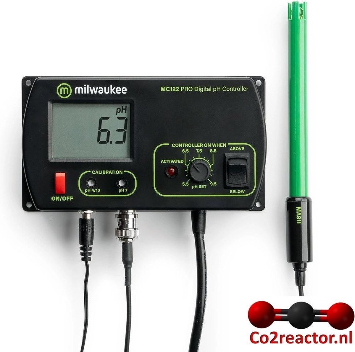 Milwaukee Instruments Milwaukee pH controller met CO2 - Model MC122 PRO ...