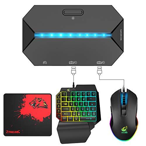 Lexon tech One Hand Gaming Toetsenbord en Muis Combo, Bedraad 39 ...