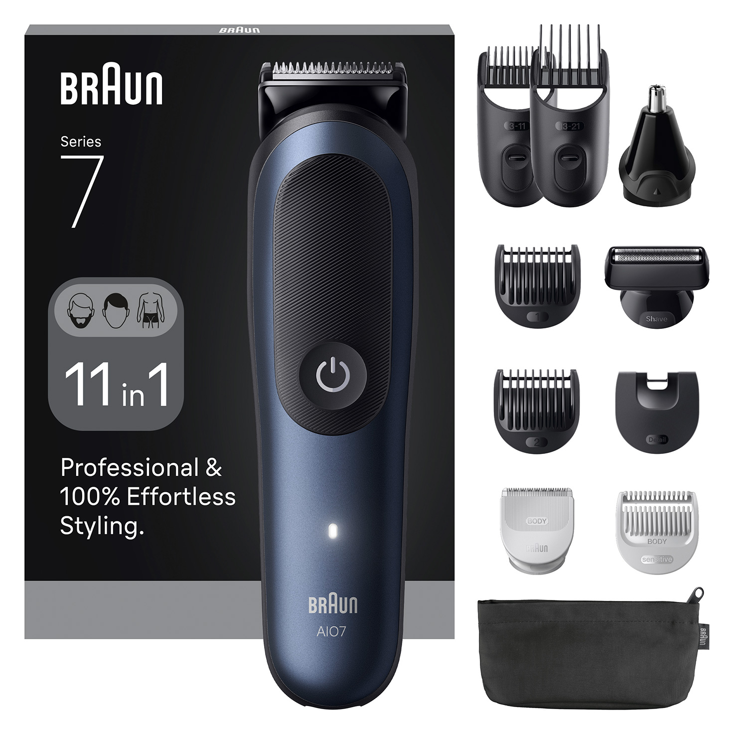 Braun All-in-One Series 7 AIO7540 - Trimmer Set - Black/Blue | TONDEUSE ...