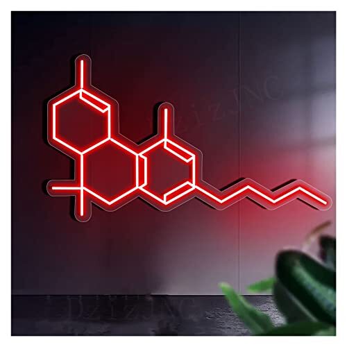 KLZUOPT LED Neon Light Sign THC Molecule Neon Signs Verlichting voor ...