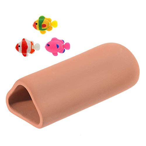 ZIYUMI Ceramic Fish Spawning Cave Aquarium Plecos Cave Hideout Shelter ...