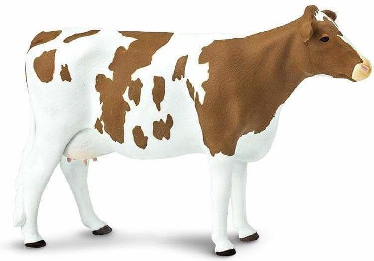 Safari Boerderij Ayrshire-koe Junior 13,5 Cm Bruin/wit Speelgoed&toys ...