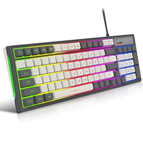 ZIYOU LANG Bedrade RGB Gaming Toetsenbord met Multi Rainbow 8 Chroma ...