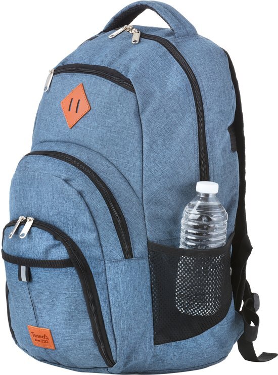 Travelz Hipster Rugtas Rugzak - 28 liter - 17 laptopvak - Jeans Blauw ...