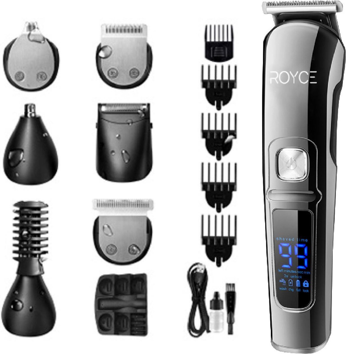 ROYCE® Professionele Trimmer 11 in 1 - Waterdicht - Baardtrimmer Mannen ...