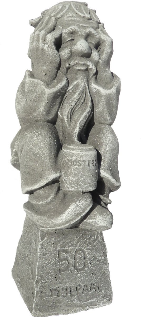 Hengelsportcadeau.nl Beeldje Abraham 50 Jaar â€“ Massief Fijnbeton ...