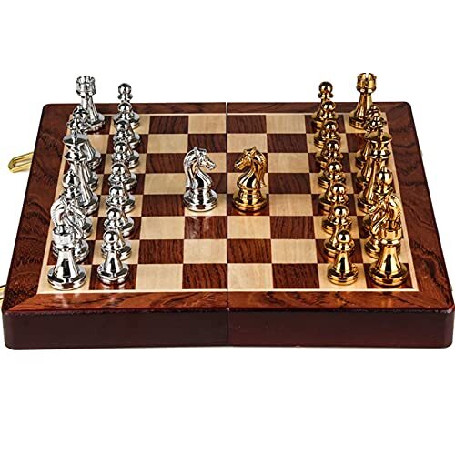 Bktmen Schaken set Houten Schaken Opvouwbare Schaken Set Board Met ...