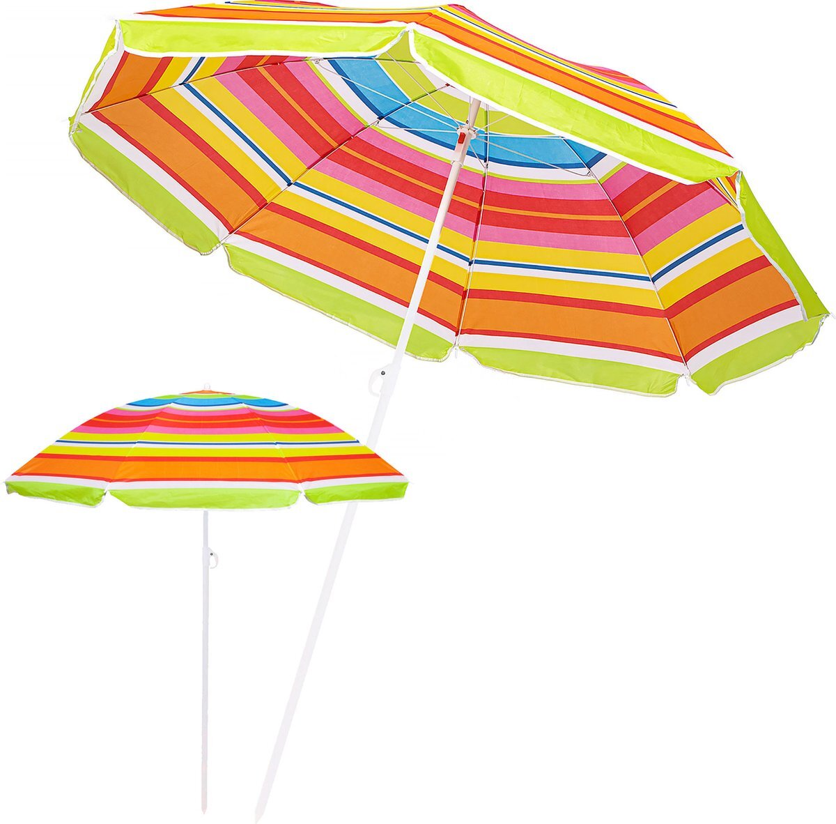 springos Parasol | Strand Parasol | Parasols | Opvouwbaar | 160 cm ...