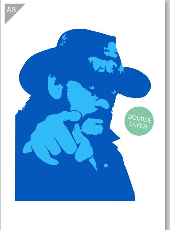 QBIX Lemmy MotÃ¶rhead sjabloon - 2 lagen Kunststof A3 stencil ...