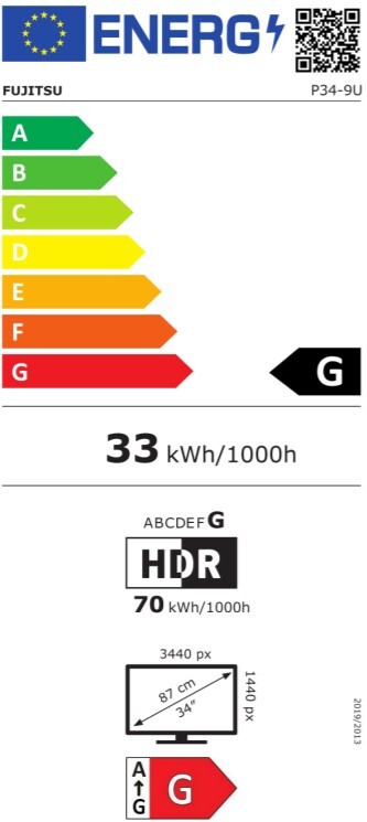 Fujitsu Displays P34-9 US Curved 86,6 cm (34.1") 3440 x 1440 Pixels ...