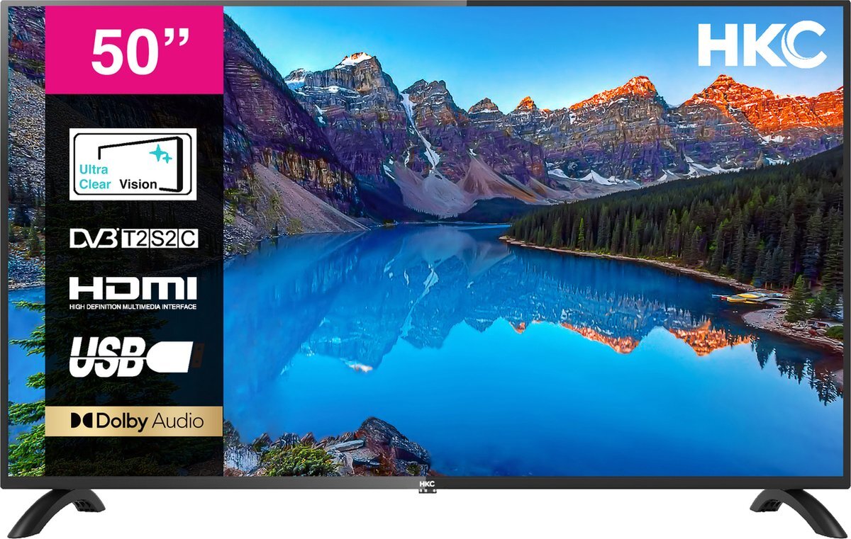 HKC 50D1 50 inch TV ( 127 cm ), Dolby Audio, Triple Tuner DVB-C / T2 ...