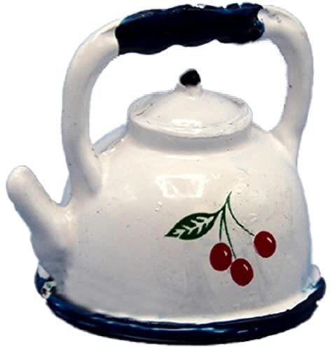 Melody Jane Poppenhuis Witte Kersen Waterkoker Metalen Miniatuur Keuken ...