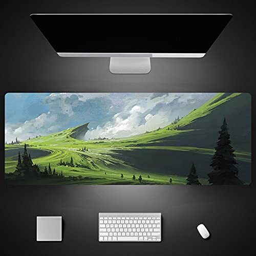 DHSBD Landschap Afdrukken Gaming Muismat Grote Muis Mat voor Laptop ...