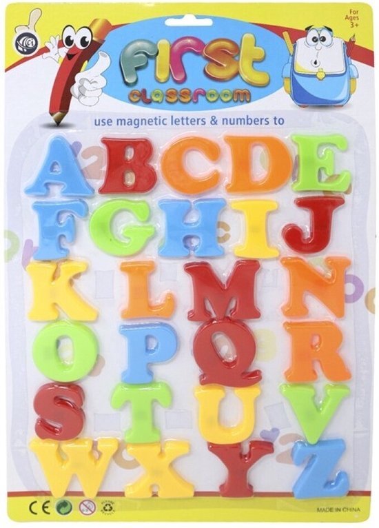 Concorde Alfabet letters gekleurd set 26x stuks - magnetisch - 4 cm ...