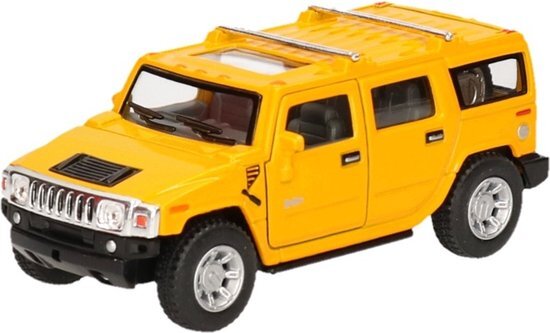 Goki Modelauto Hummer H2 SUV geel 12,5 cm - speelgoed auto schaalmodel ...
