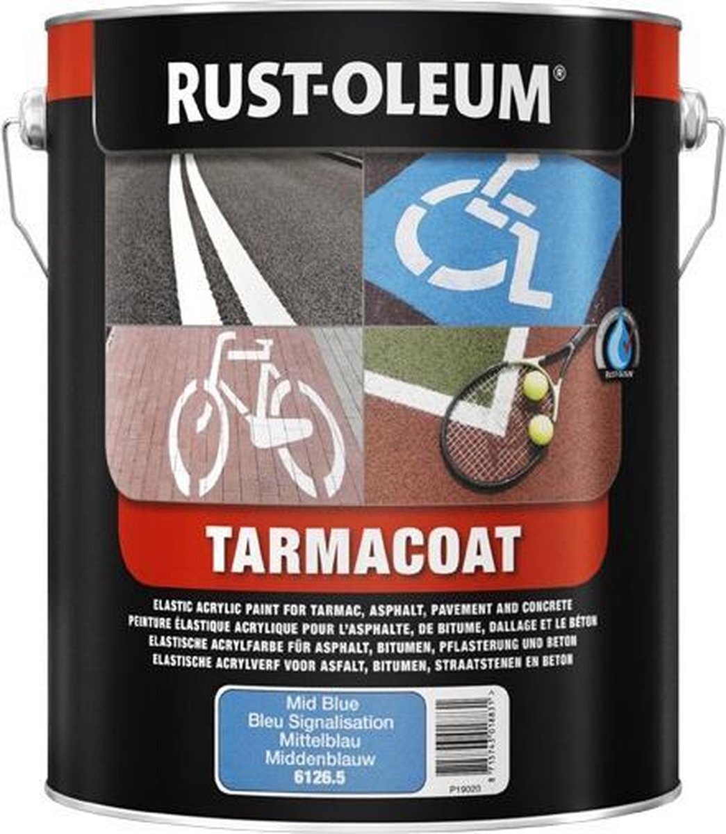 Rust-oleum Tarmacoat Wegenverf 5 Liter Ral 3020 Verkeersrood | VERF ...