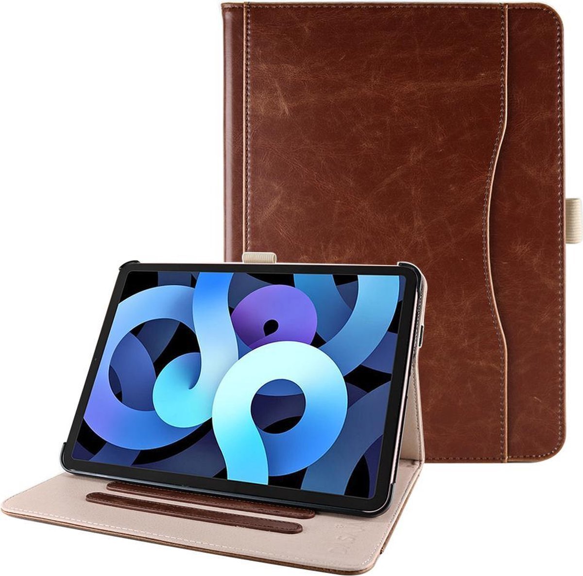 Dasaja iPad Air 4 10.9 (2020) / iPad Air 5 10.9 (2022) leren hoes bruin ...