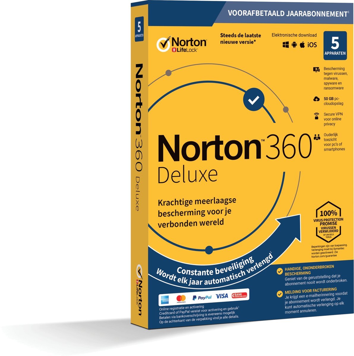 Norton 360 Deluxe 2020 - 5 Apparaten - 1 Jaar - 50GB - Nederlands ... Norton 360 Deluxe 2020 - 5 Apparaten - 1 Jaar - 50GB - Nederlands ...