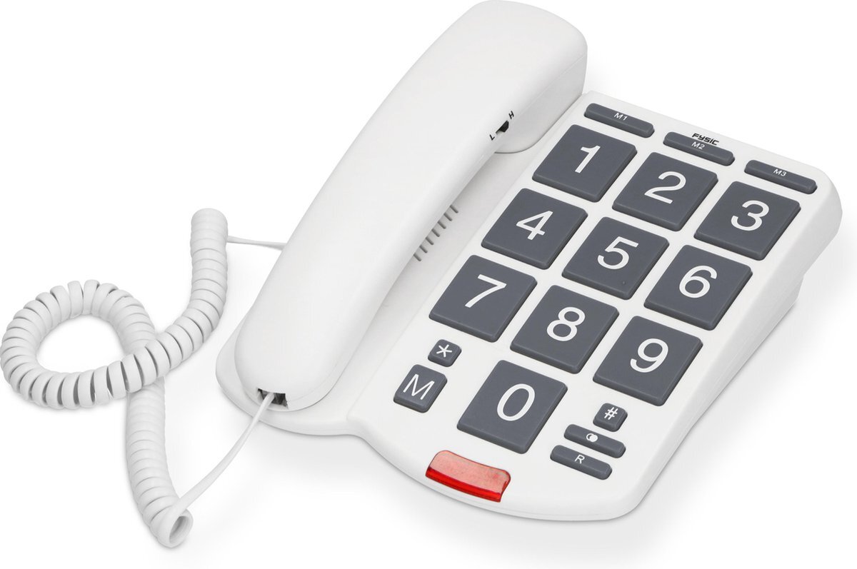 Fysic FX575 - Vaste telefoon met grote toetsen - Wit/grijs Telefoon ...