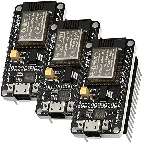 AZ Delivery 3 x NodeMCU Amica Modul V2 ESP8266 ESP-12E WIFI Wifi ...