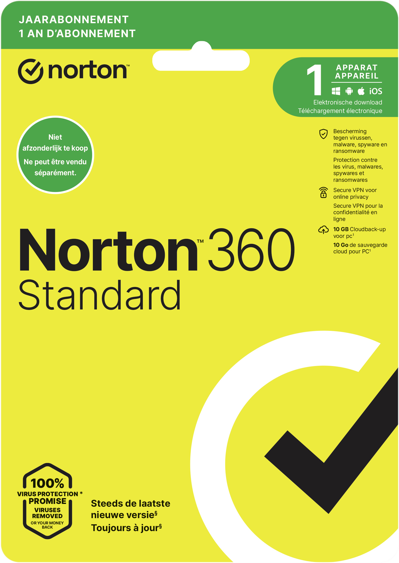 Gen Digital NORTON 360 STANDARD 10GB BN 1 USER 1 DEVICE 12MO GENERIC ...